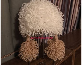 New Item Black Poodle Hat Crocheted Poodle Hat Black Funky | Etsy