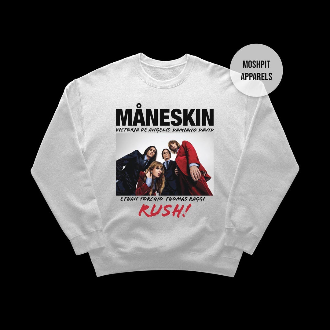 Maneskin Sweatshirt - Rock Music Hoodie - RUSH! Album Hoodie - Teatro D'ira Album - Damiano ...
