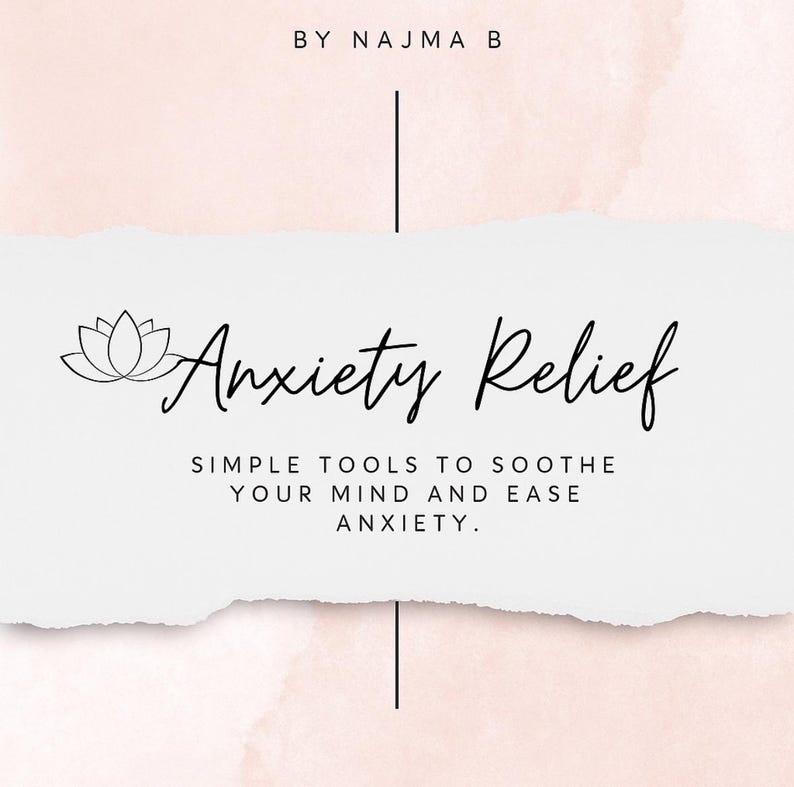 Anxiety Relief Journal Printable Self-care Workbook for Mindfulness ...
