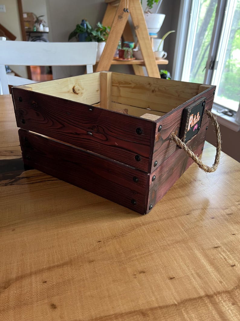 Wooden Storage Crate Wood Box - Etsy