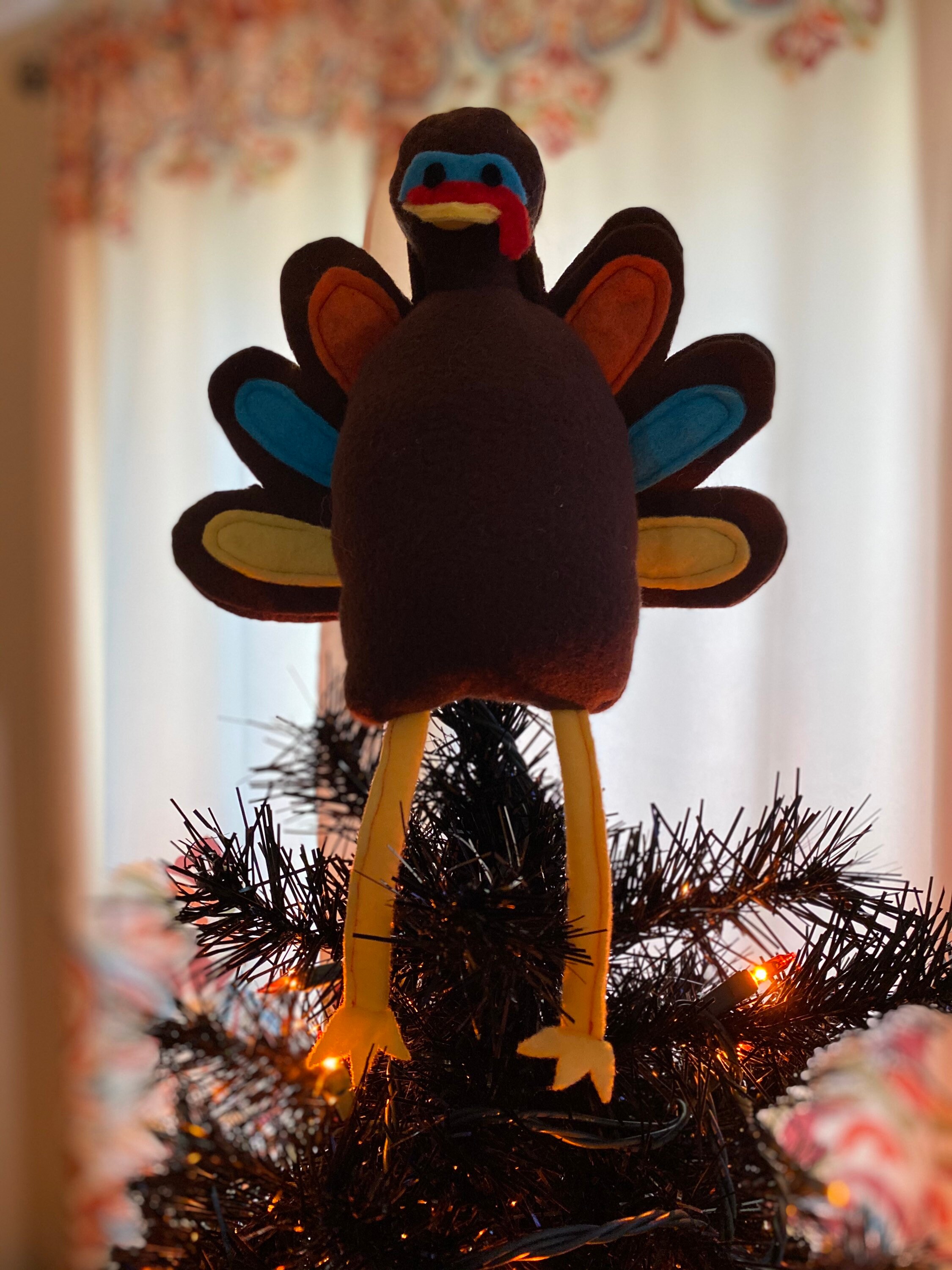 Turkey Tree Topper Thanksgiving Tree Thanksgiving | Etsy