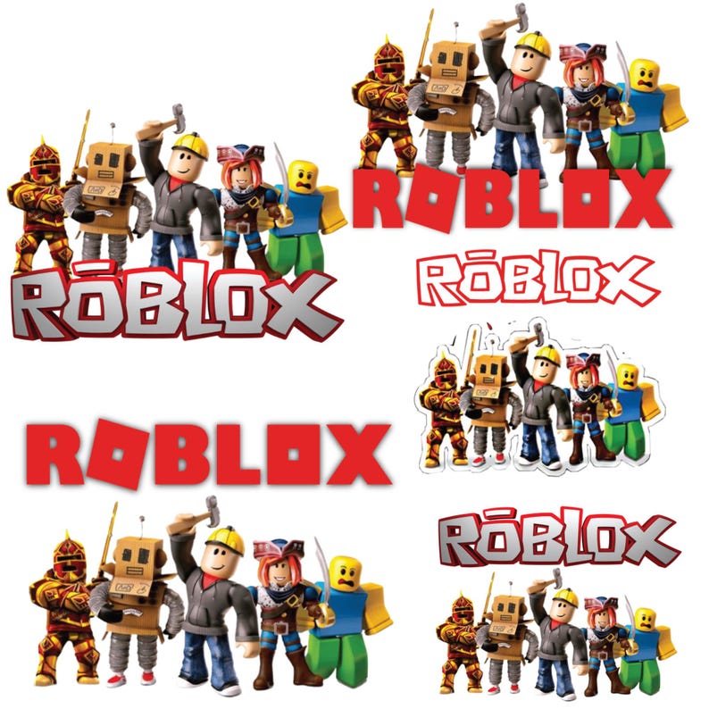 Roblox Inspired PNG Bundle | Gaming Avatar Clipart | Cute Blocky ...