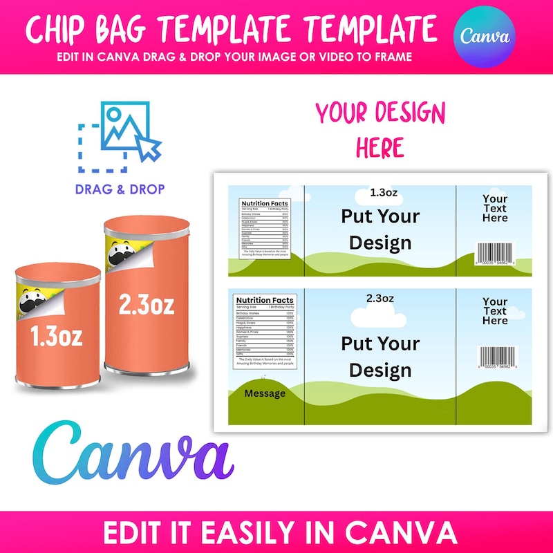 Inside Party Bag Template - Etsy