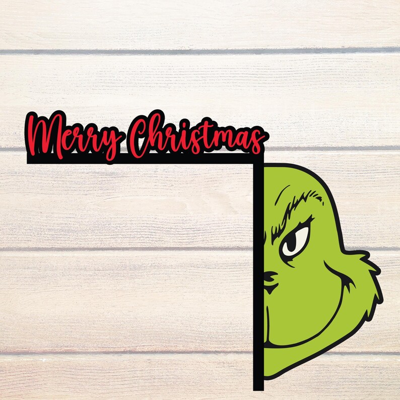 Christmas Door Corner SVG Bundle | Grinch Festive Frame (digital ...