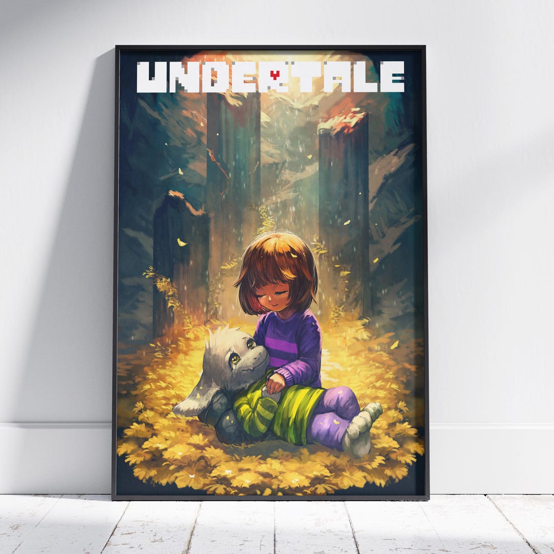 Undertale Poster | Frisk Wall Art | Unframed Canvas Print | Game Gift ...