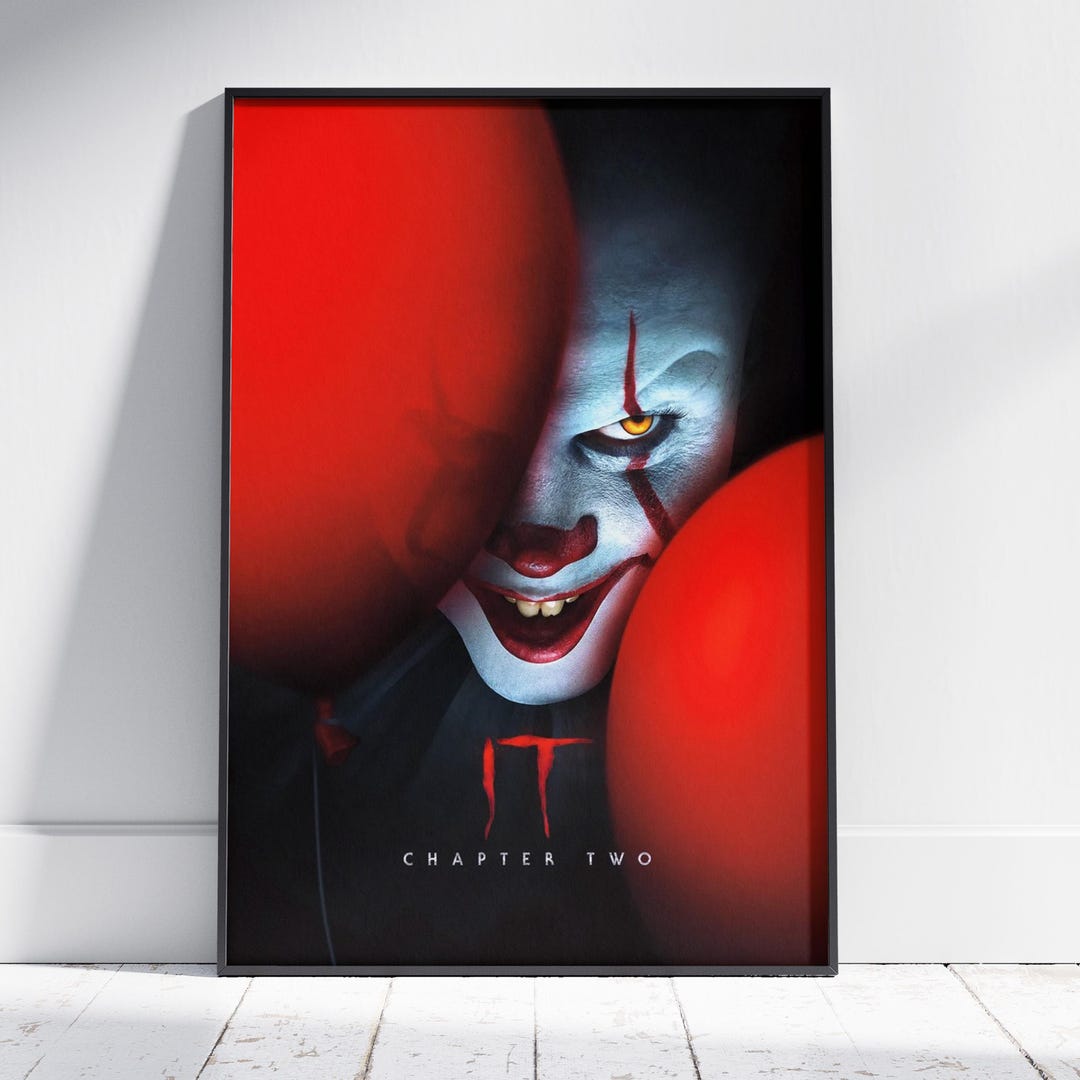 IT Pennywise Poster | Horror Movie Wall Art | Unframed Canvas Print ...