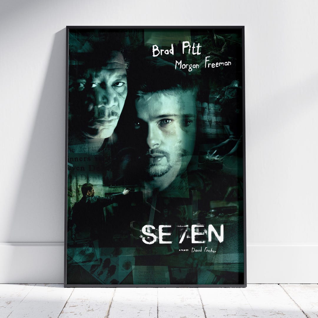 Se7en Poster | Somerset Wall Art | Unframed Canvas Print | Movie Gift ...