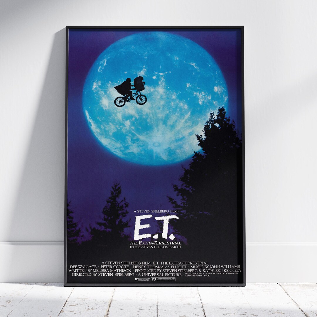 E.T. the Extra-terrestrial Poster | Elliott Wall Art | Unframed Canvas ...