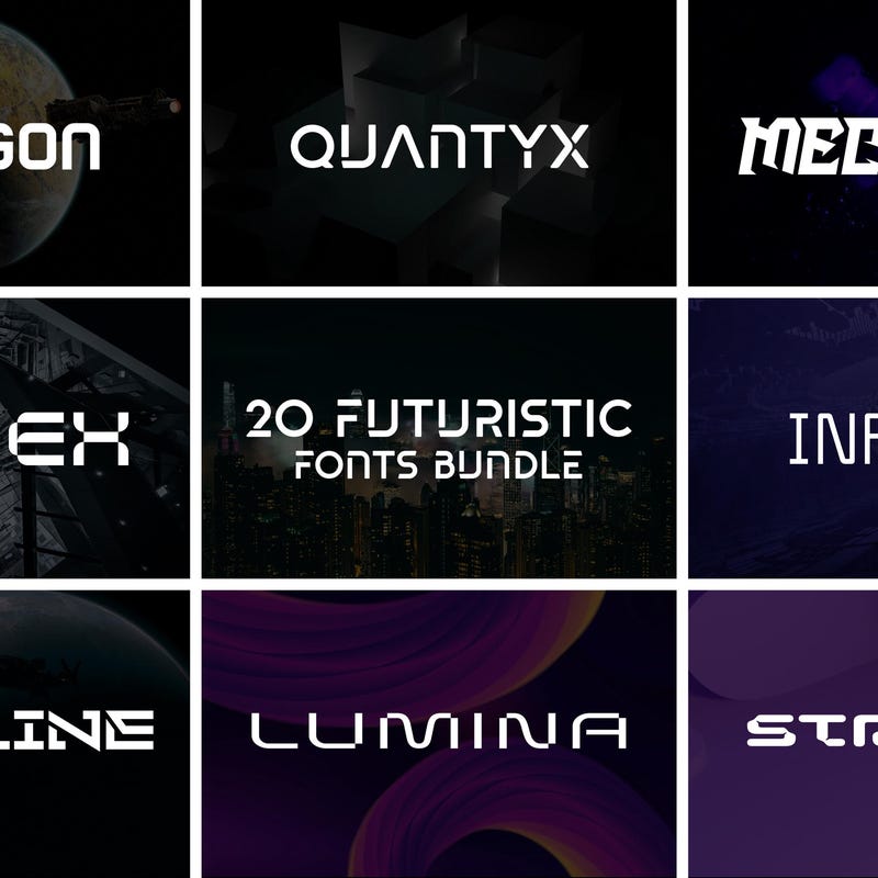 Cyberpunk Fonts Procreate - Etsy