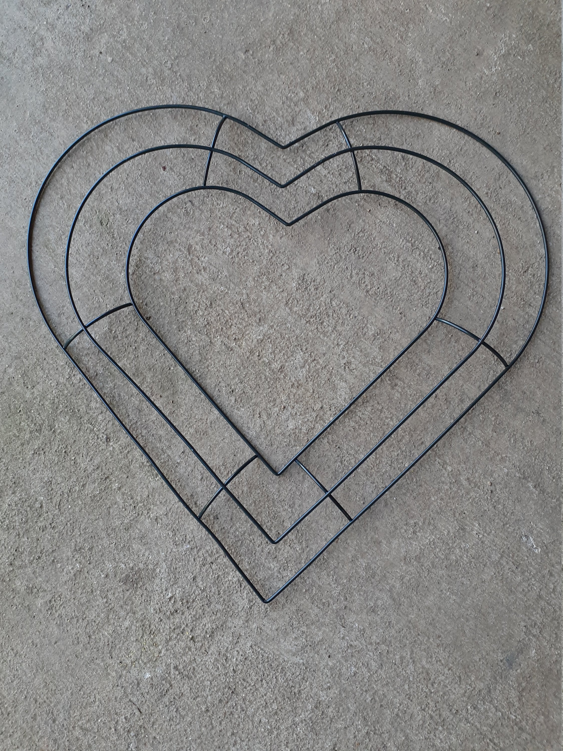 Heart Wire Wreath Frame Heart Metal Wire Wreath Form 13 - Etsy UK