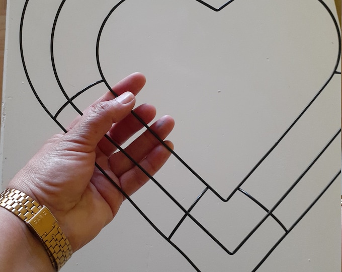 Heart Wire Wreath Frame, Heart Metal Wire Wreath Form 13 Wreath Making ...