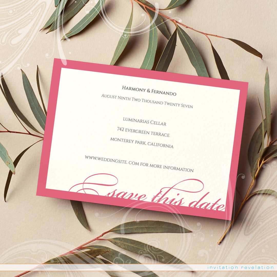 Celebrate Save the Date, Printable Wedding, Card Template, Formal Save ...