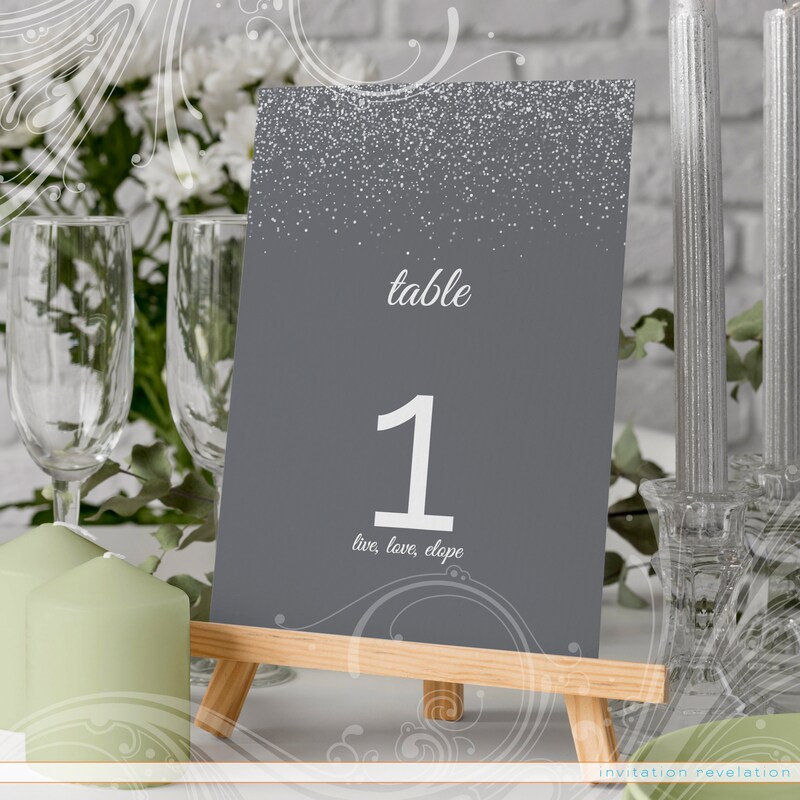 Glitter Table Number - Etsy