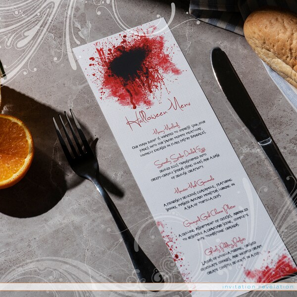 Halloween Menu - Etsy