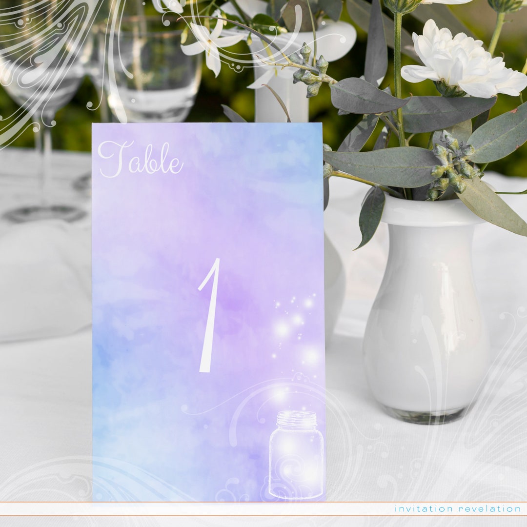 Mason Jar Firefly Table Numbers, Country Chic Table Decor, Canning Jar ...