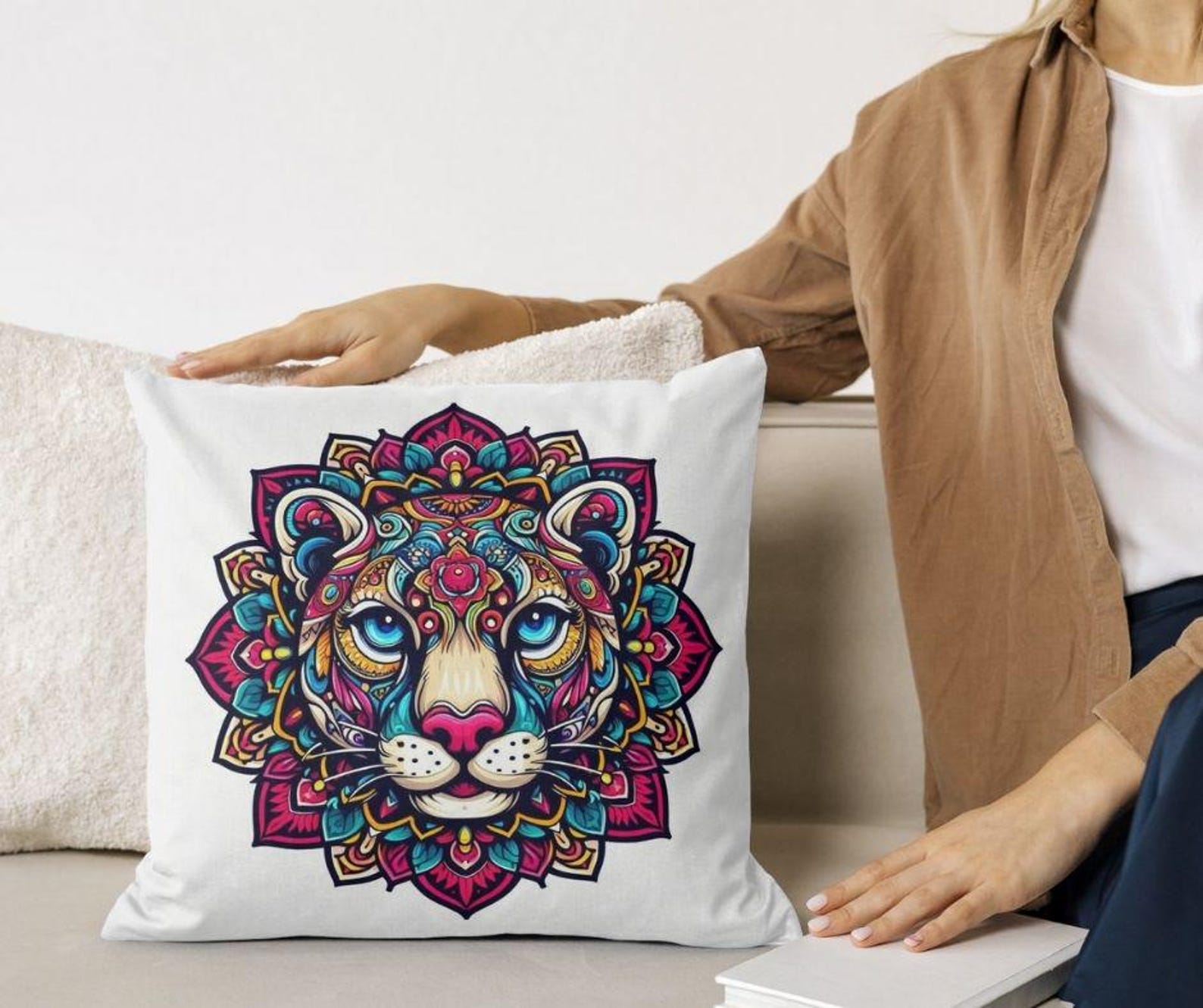 Puma Mandala Printable – Tribal Jungle Wall Art, Boho Animal Design ...