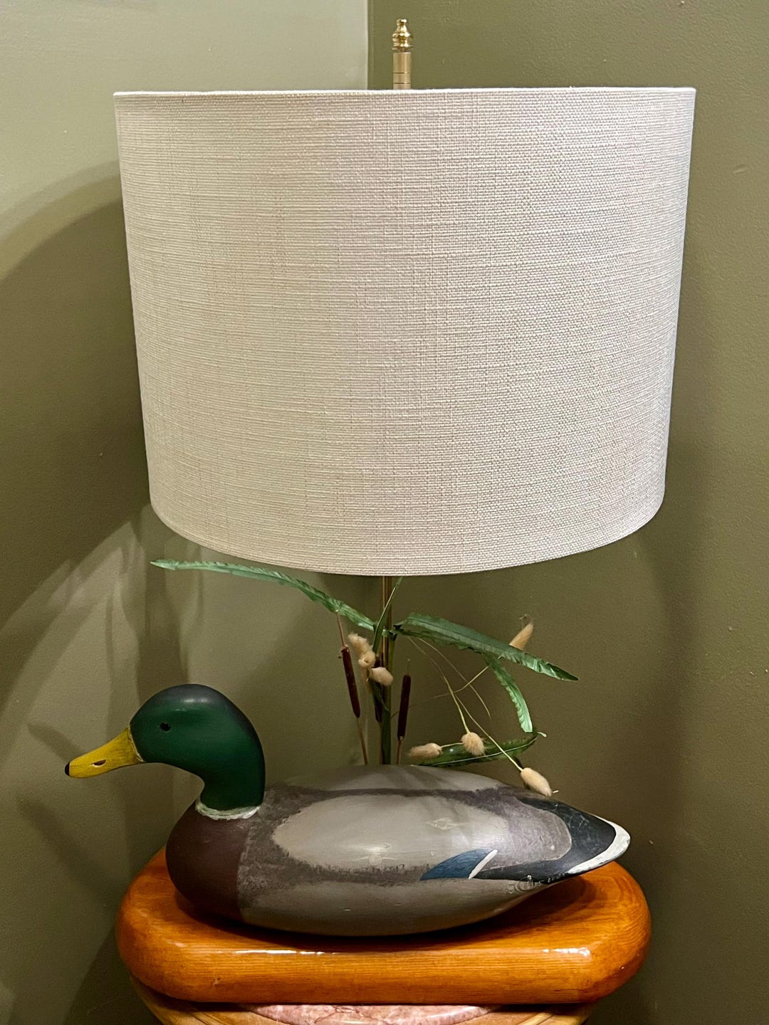 Beautiful Working Vintage Duck Decoy Lamp on Wood Base - Etsy