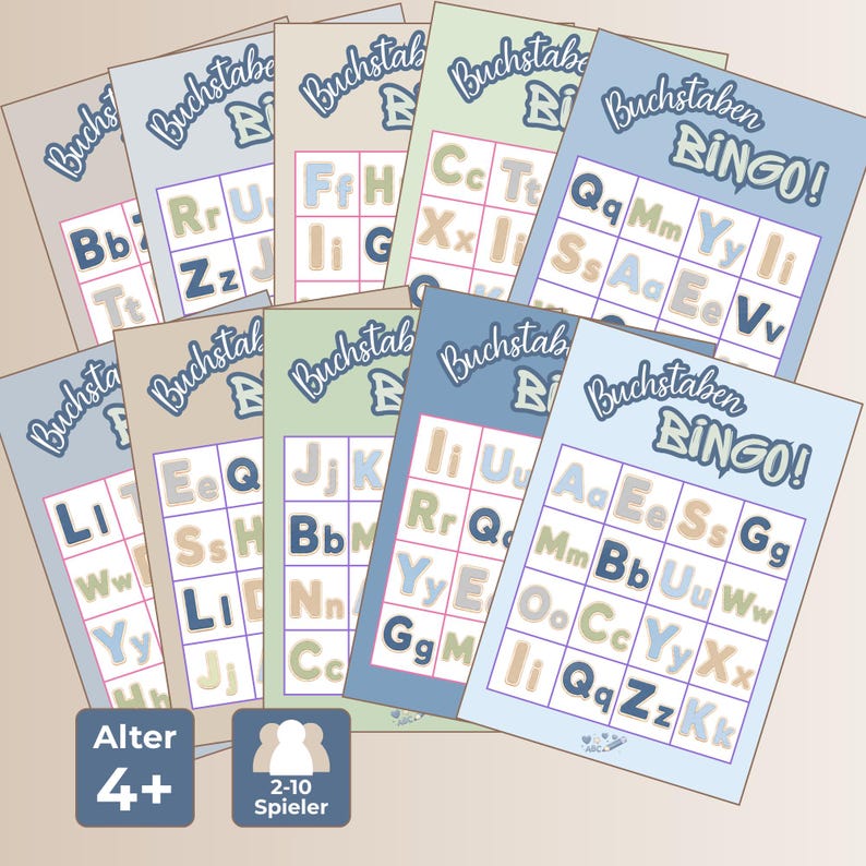 Letter Bingo Learning Game for Kids | Back-to-school Game | Learn ...