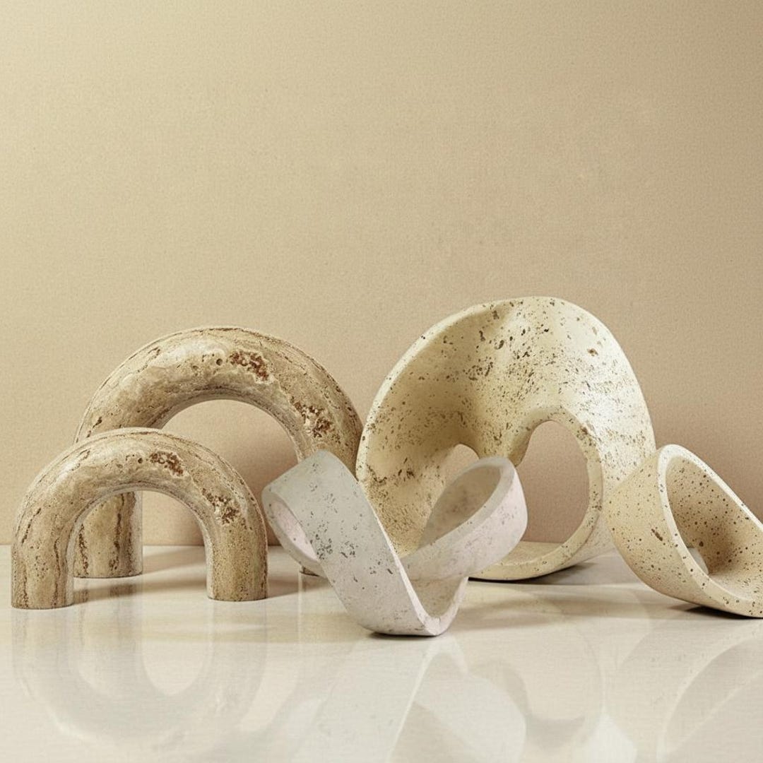 Abstract Resin Loop Sculpture Modern Stone Effect Decor - Etsy