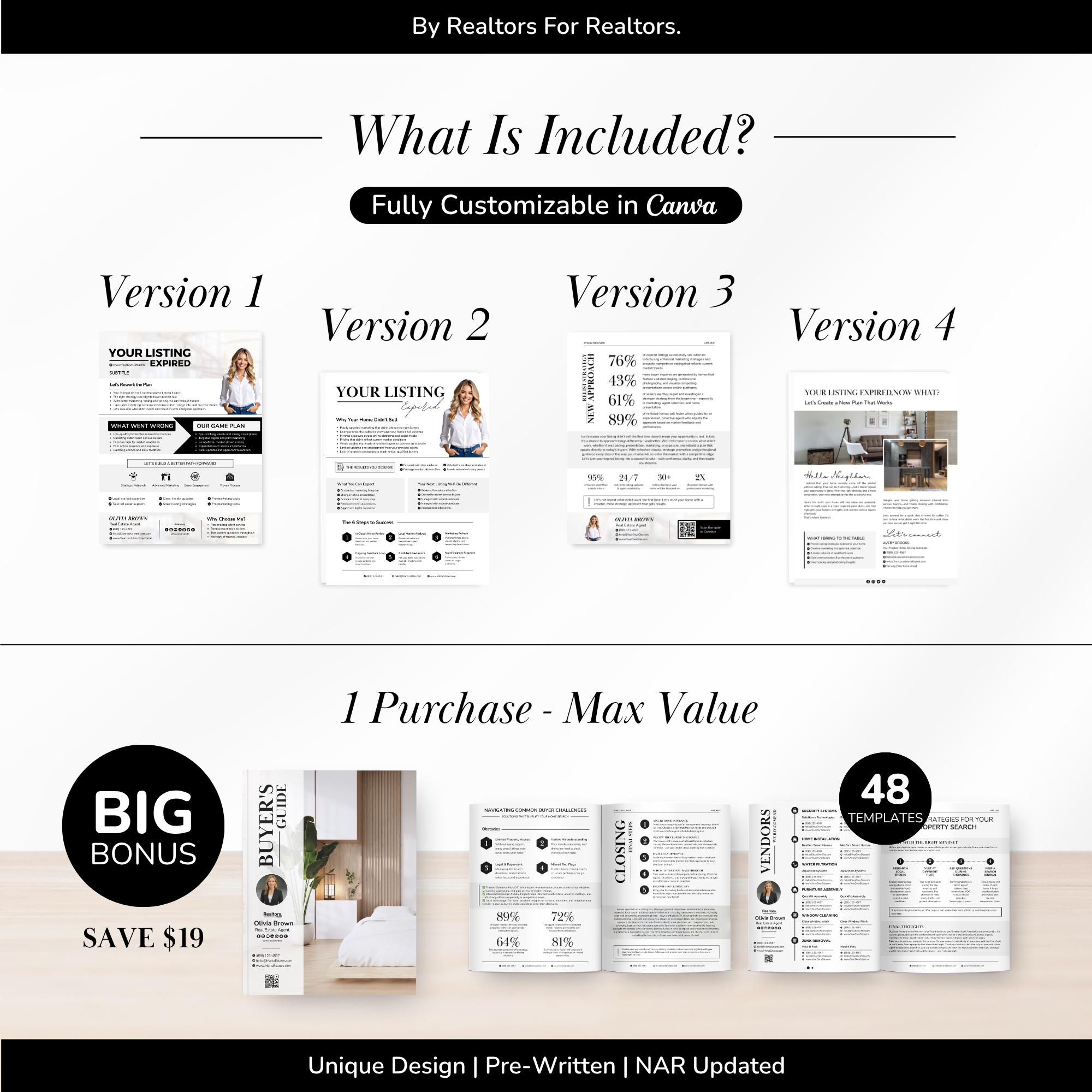 Expired Listing Letter Templates for Realtors, Real Estate Expired ...
