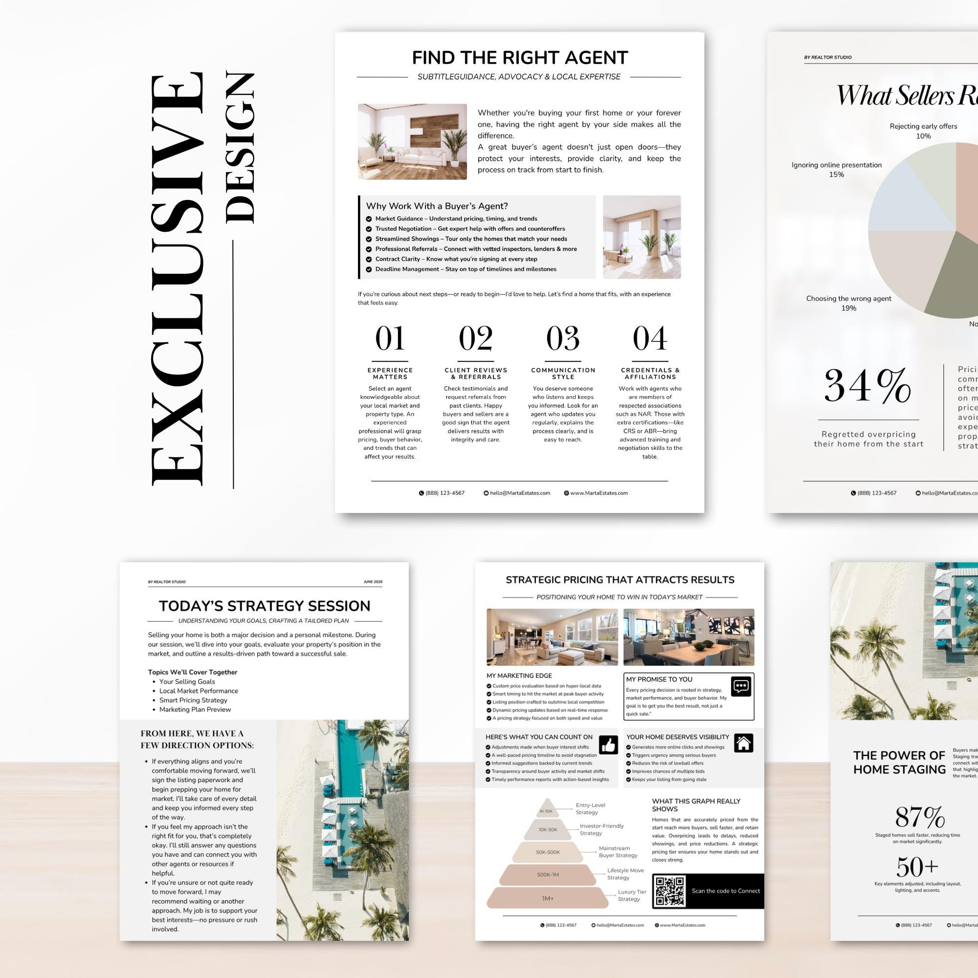 Listing Presentation Templates for Realtors, Realtor Listing ...