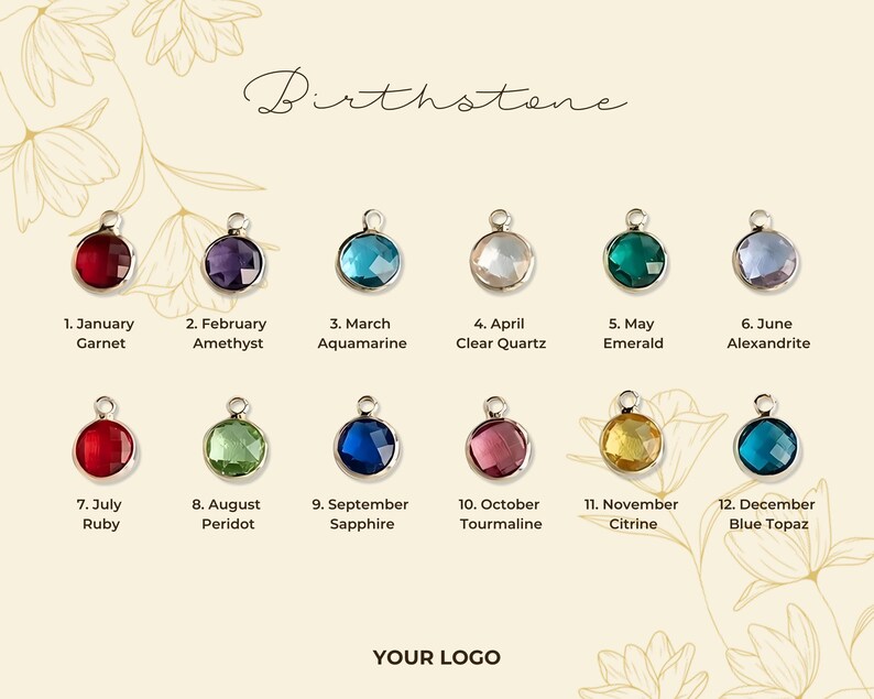 Personalized Birth Flower & Stone Bracelet: Sterling Silver Jewelry - Etsy