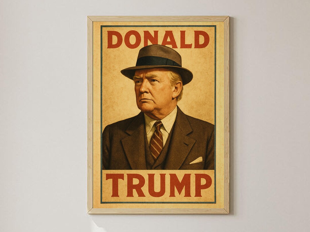 Donald Trump Vintage Retro Poster, DIGITAL DOWNLOAD, Unique Donald ...