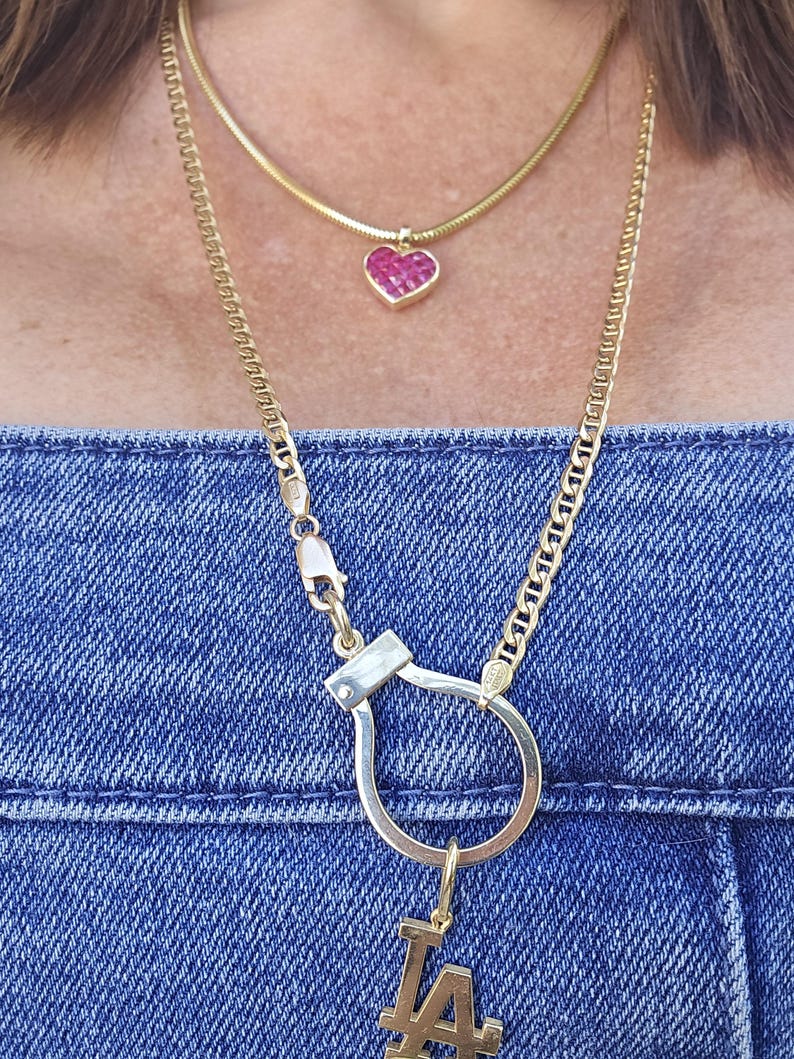 14k Invisible Set Hand Cut Princess Cut Ruby Heart Pendant/charm - Etsy