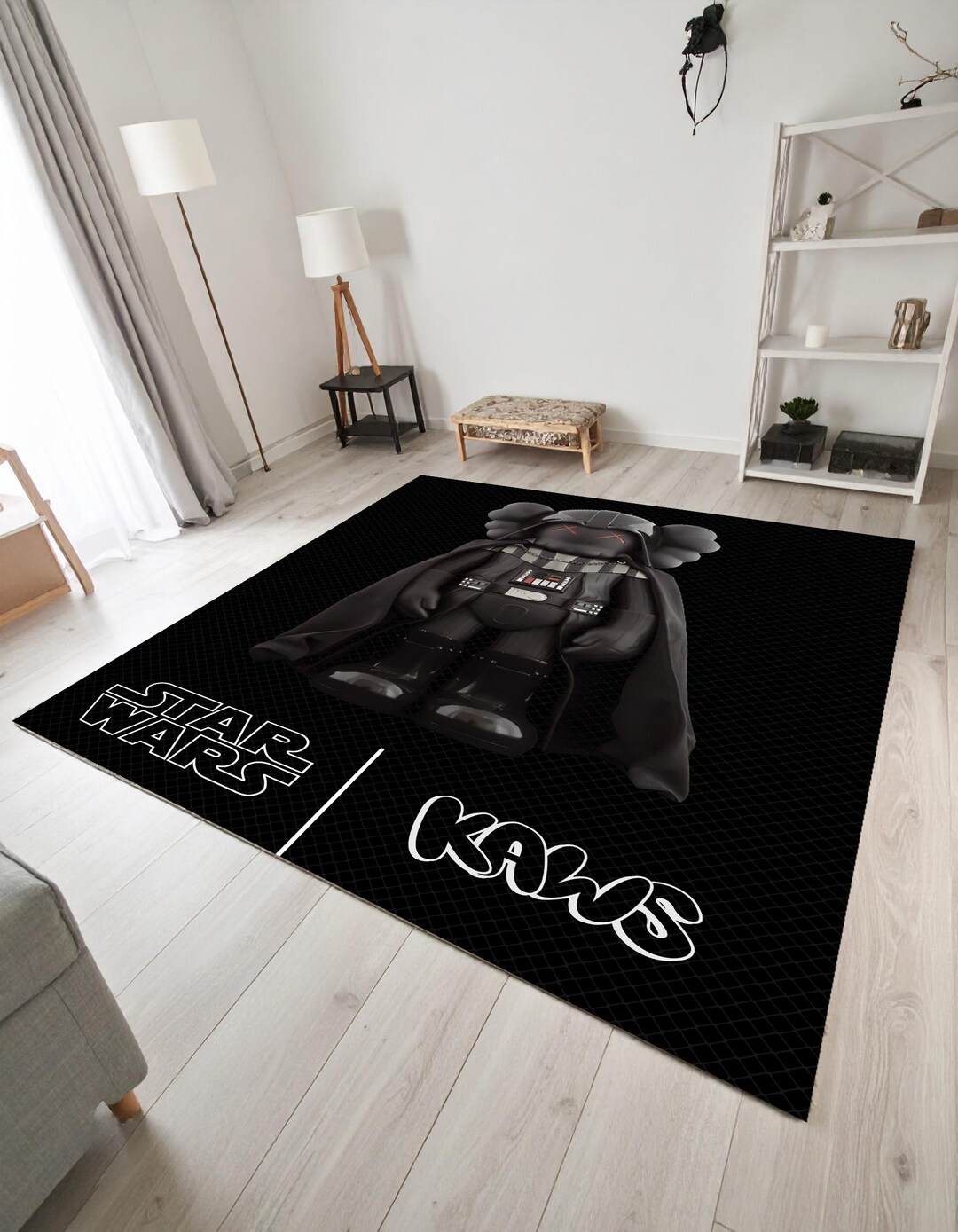 Dark Sci-fi Rug – Futuristic Pop Art Carpet, Gamer Room Rug, Urban ...
