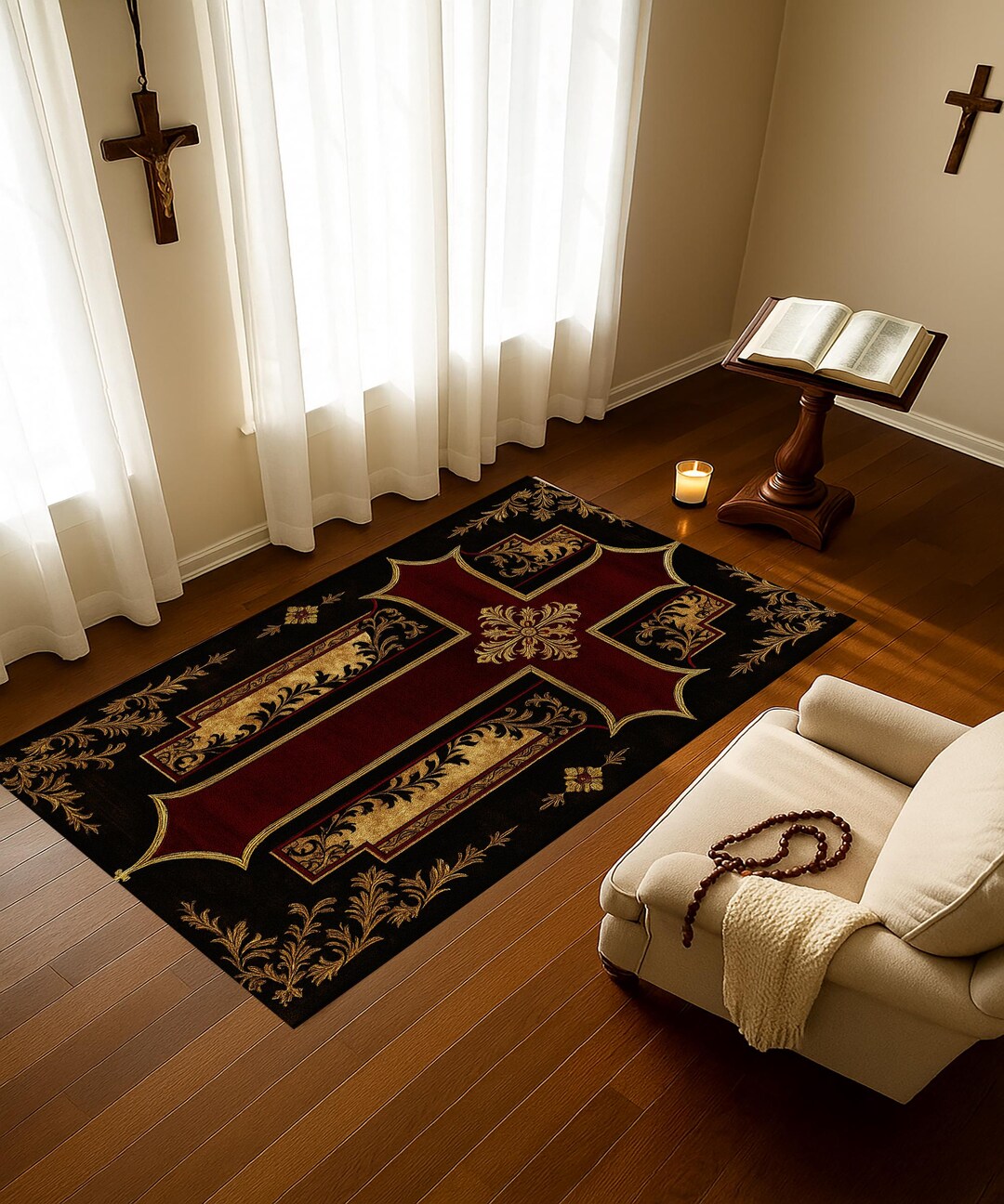 Custom Christian Mat, Christian Prayer Mat, Christian Gift, Cross ...