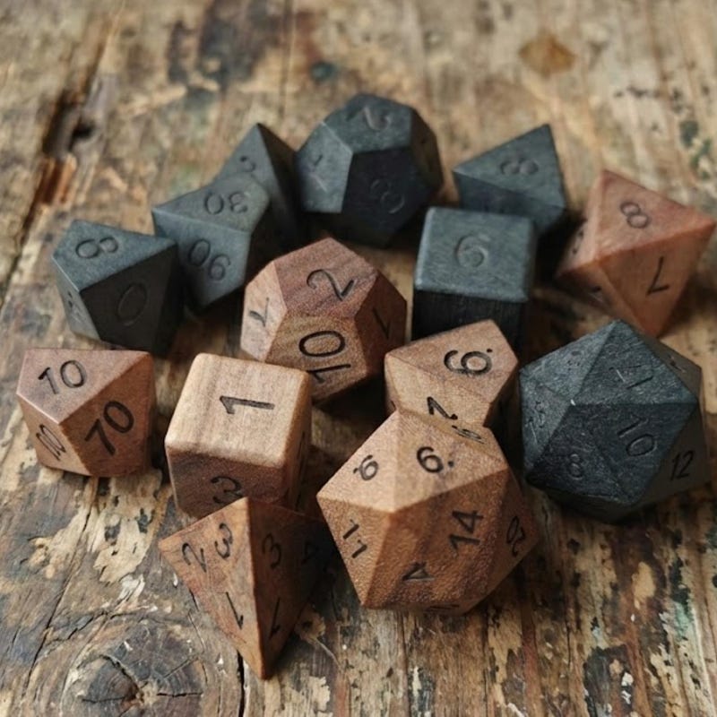 Handmade Wooden Dice - Etsy