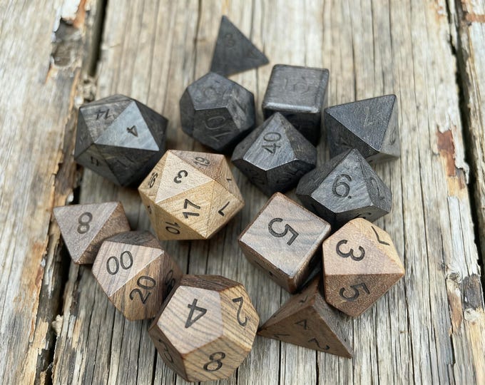Solid Wood Dice Set - Etsy