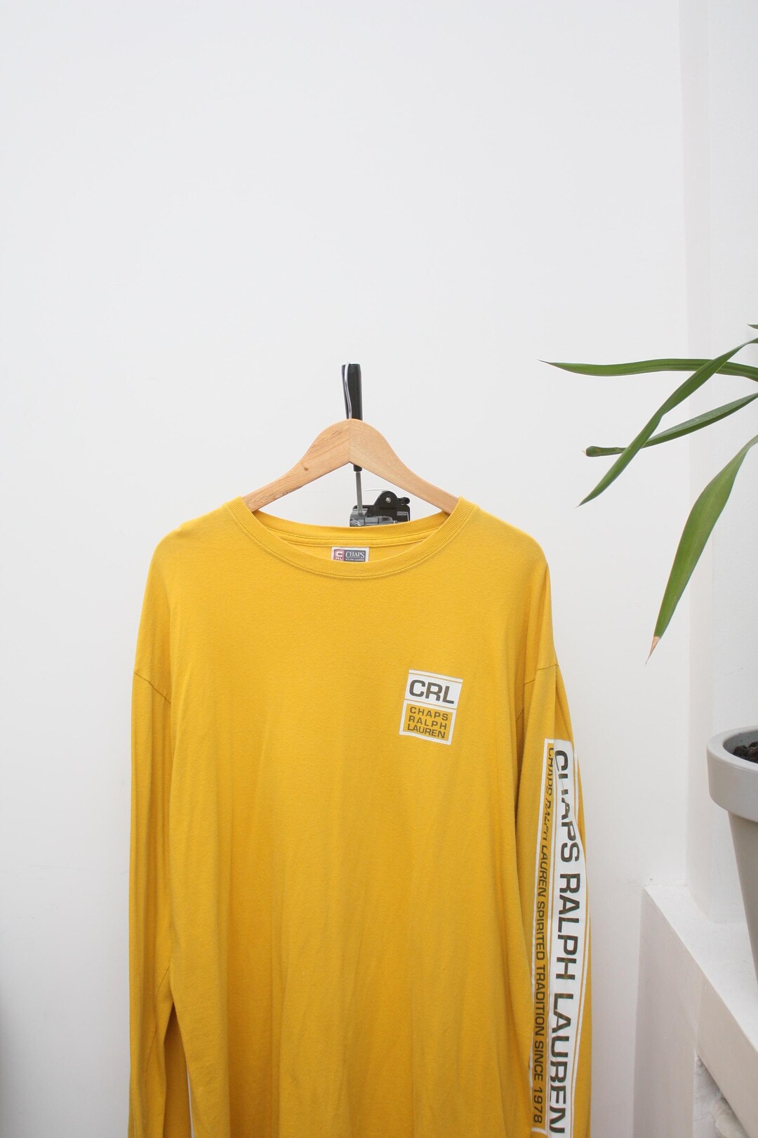 Chaps Ralph Laurent Yellow Vintage Long Sleeve Tee XL - Etsy