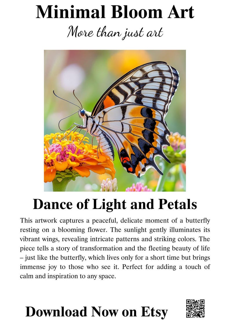 Butterfly Botanical Art Prints: Nature Decor, Set of 3 (digital ...