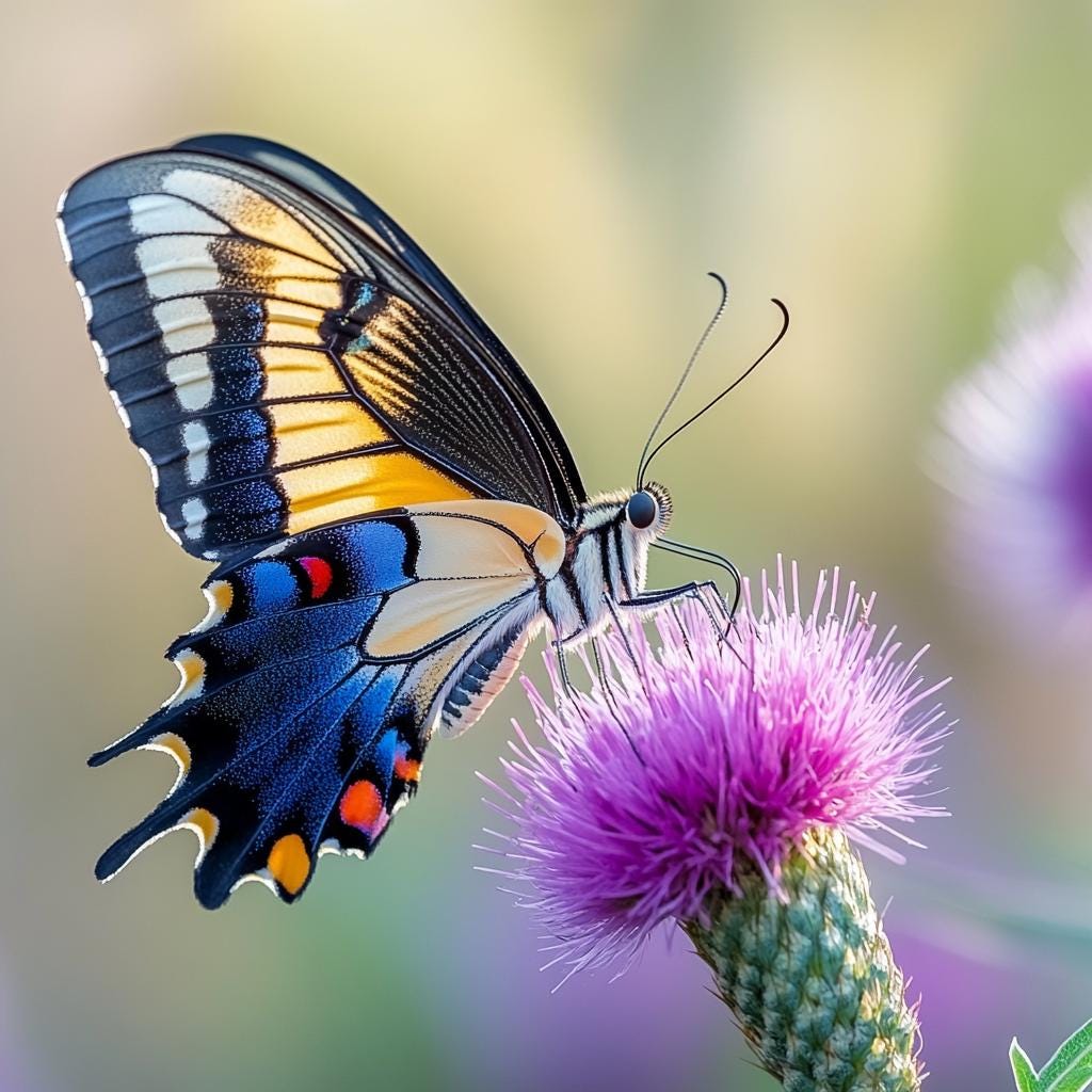 Butterfly Botanical Art Prints: Nature Decor, Set of 3 (digital ...