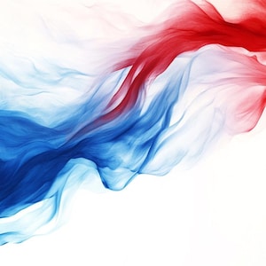 Patriotic Abstract Art Set: Red, White & Blue Prints (digital Download ...