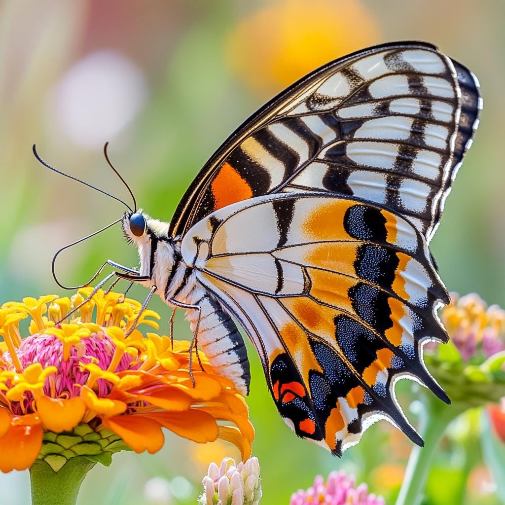 Butterfly Botanical Art Prints: Nature Decor, Set of 3 (digital ...