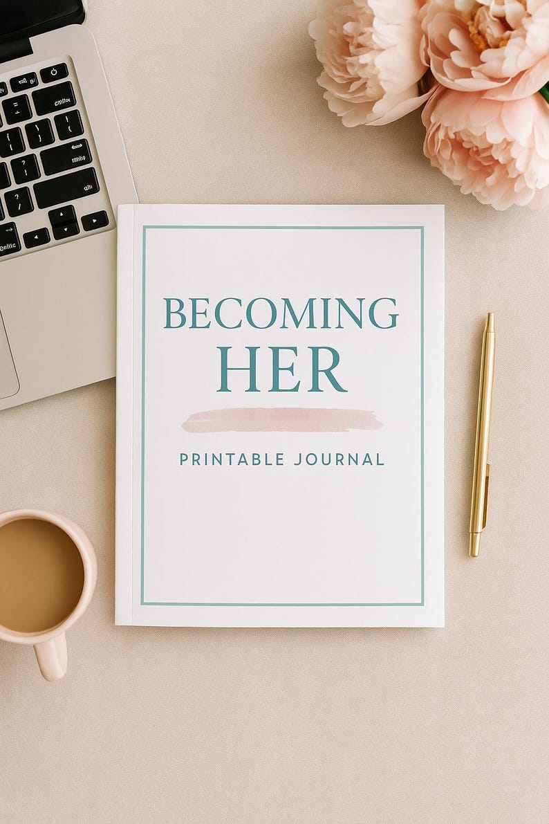 Becoming HER Printable Journal | Faith-based Self-worth & Healing ...