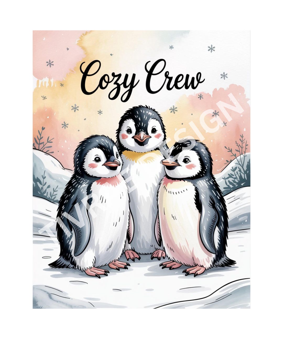 Cute Penguin PNG – Winter Animal Clipart, Christmas Penguin Digital ...