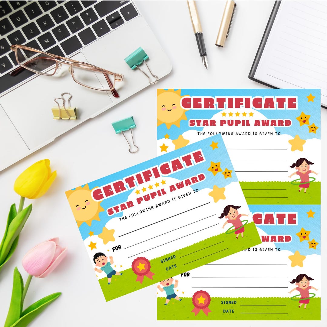 Kids Award | Certificates | Star Pupil | Well Done | Kids Reward | Home ...