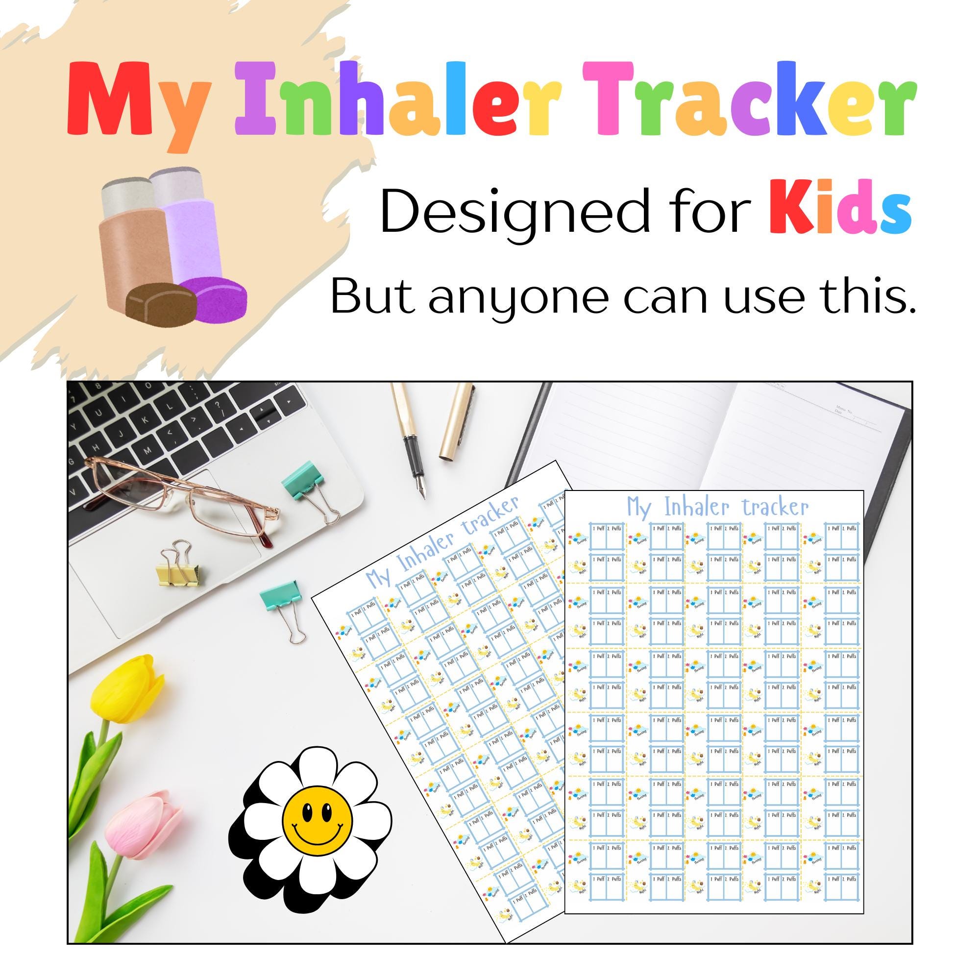 Inhaler Tracker | Kids Inhaler Chart | Medication Tracker - Etsy UK