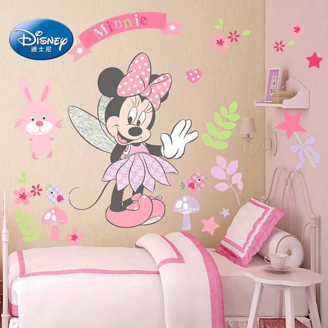 Mickey and Minnie Mouse Wall Decal, Removable Disney Nursery Decor ...