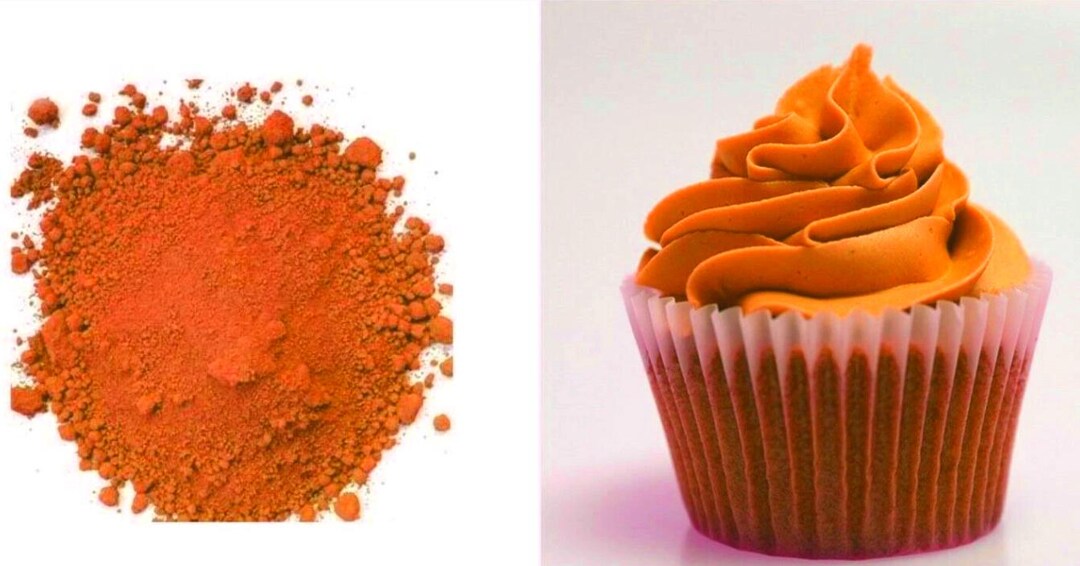 Deep Orange Vegan Food Colour Powder Food Grade Edible Food Colouring ...