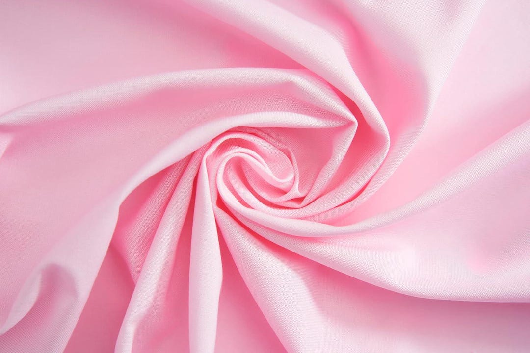 Japanese Candy Pink Polycotton Plain Fabric Dressmaking Material Crafts ...