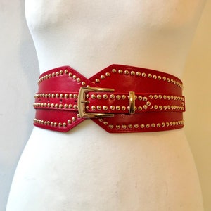 Red Designer Belt Etsy UK