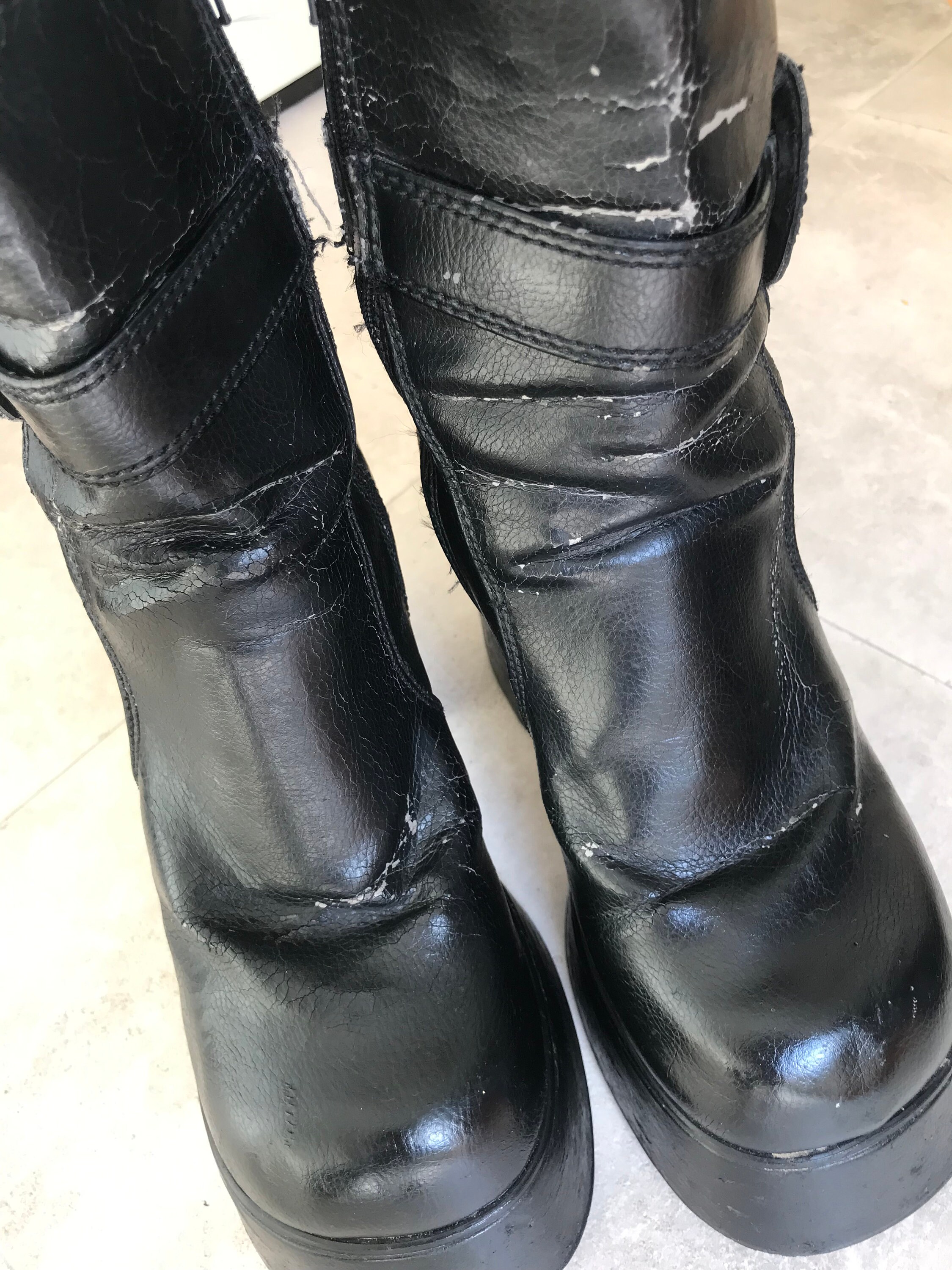 Vintage Black Mega Platform Cyber Rave Ankle Boots Size Us9 Uk7 Euro40 ...
