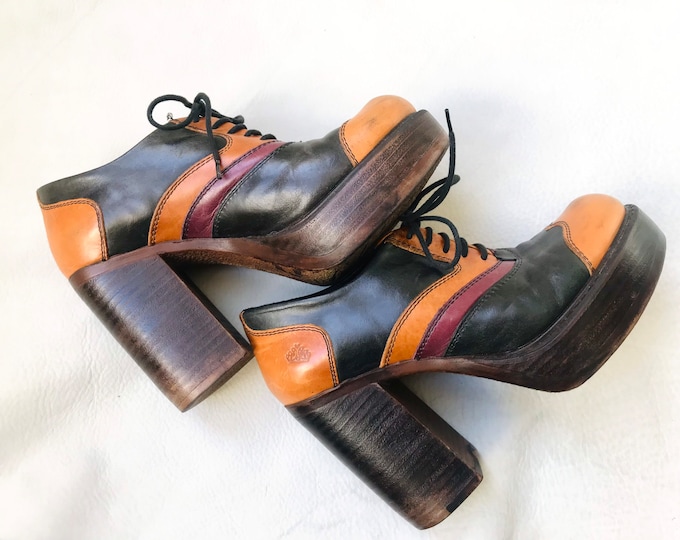 Vintage Glam Rock 70's Style Platform Shoes Colored Stompers Vintage ...