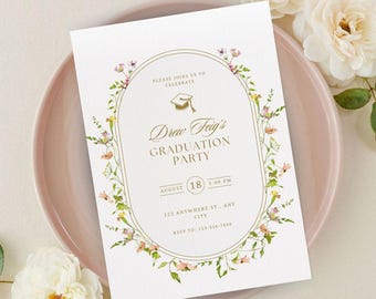 2025 Graduation Invitation Template: Elegant Canva Design (digital ...