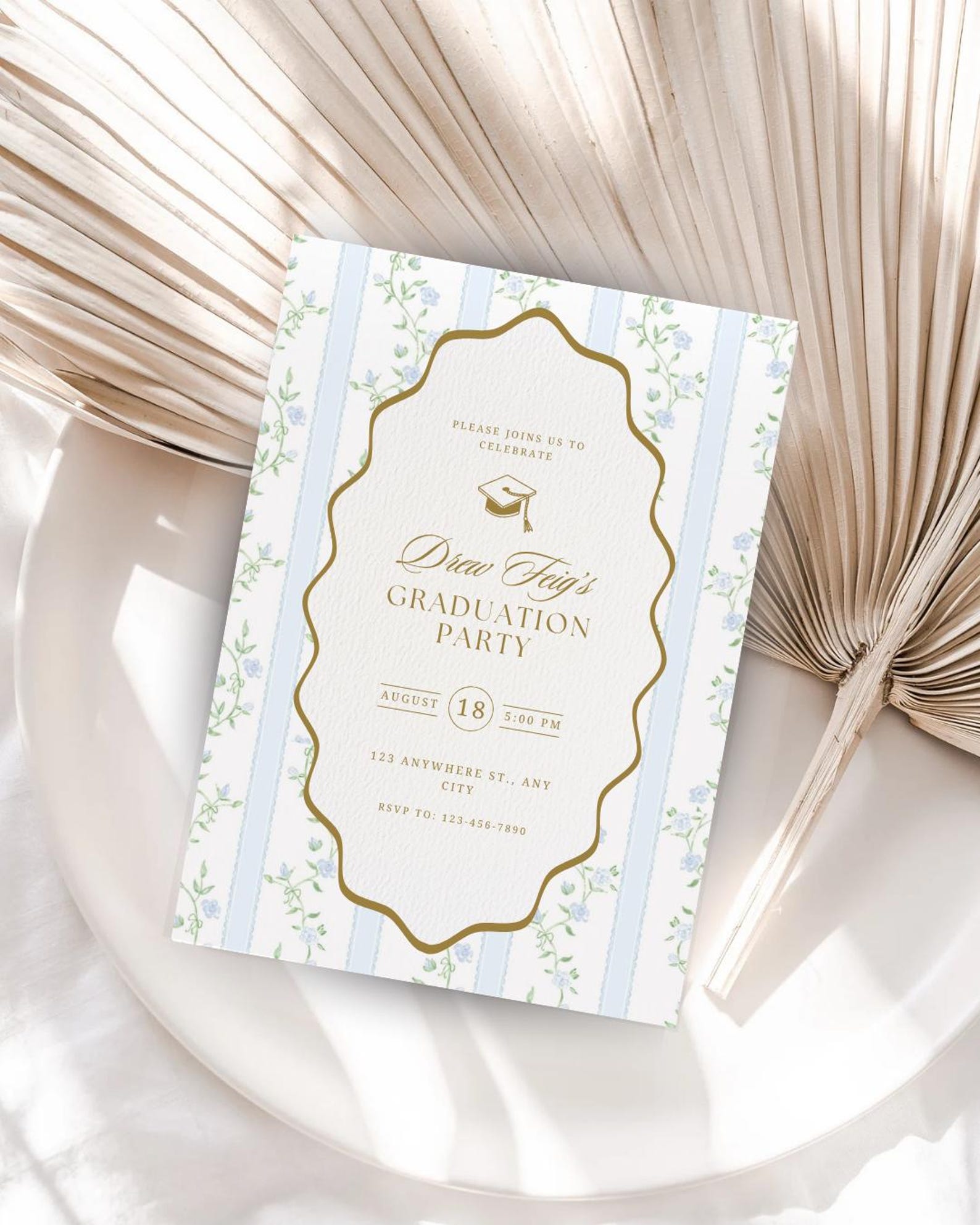 2025 Graduation Invitation Template: Elegant Canva Design (digital ...