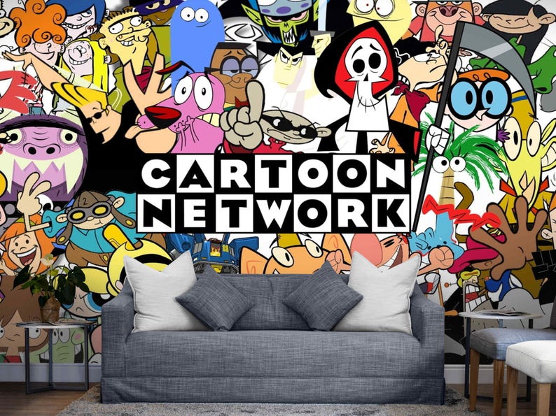 Retro Cartoon Network Wallpaper Mural – Peel and Stick Vinyl - Etsy